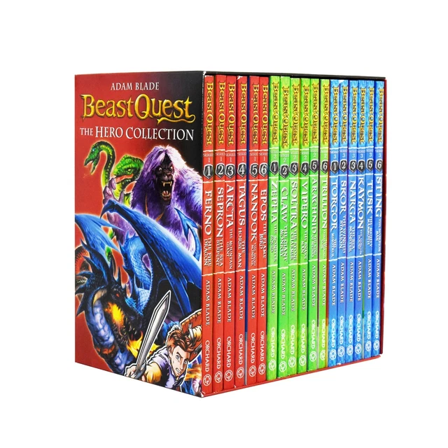 BEAST QUEST THE Hero Series 1, 2 and 3 Collection 18 Books Box Set By ...