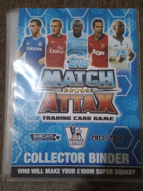 TOPPS MATCH ATTAX Trading Card Game Collector Binder With Cards. Used ...