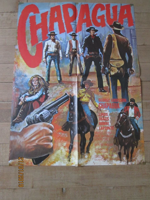 CHAPAGUA BOBBY LAPOINTE Affiche cinéma originale format 60/80 année ...