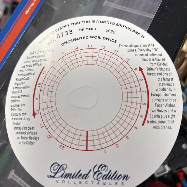 CORGI CLASSICS 1:50 Foden Alpha Log Trailer R & H Scott Timber Haulage ...
