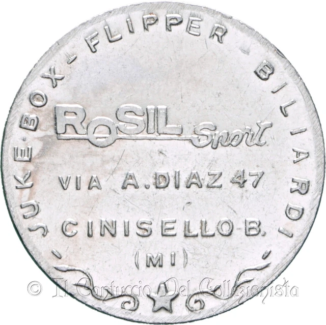 ROSIL SPORT CINISELLO Balsamo Milano Gettone Jukebox Flipper Giuseppe ...