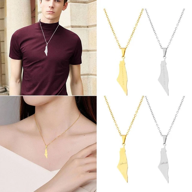 ISRAEL LANDKARTE KETTE Anhänger Halskette Edelstahl 2024 EUR 1,95 - PicClick DE