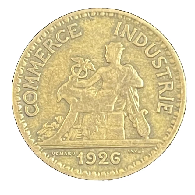 FRANCE MERCURY GOD Commerce Coin Bon Pour 50 Centimes 1926 Aluminum ...