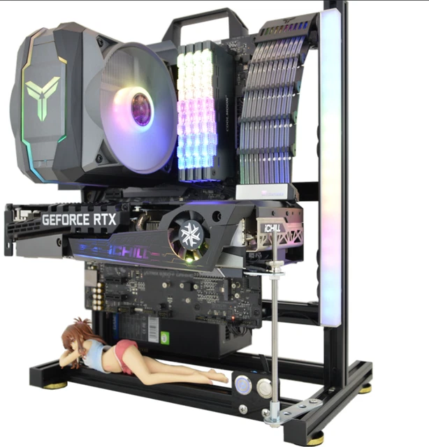 MATX COMPUTER OPEN Air Case Bracket, Mini ITX MATX ATX PC Aluminum Test ... MATX COMPUTER OPEN Air Case Bracket, Mini ITX MATX ATX PC Aluminum Test ...