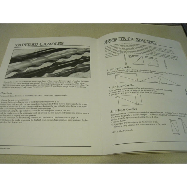 CANDLES NATURALLY VTG Craft Book Complete Guide to Rolling Beeswax ...