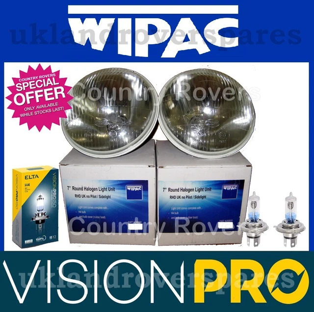 CLASSIC MINI 7& Headlamp Halogen Conversion Kit With +150% Xenon Bulbs ...