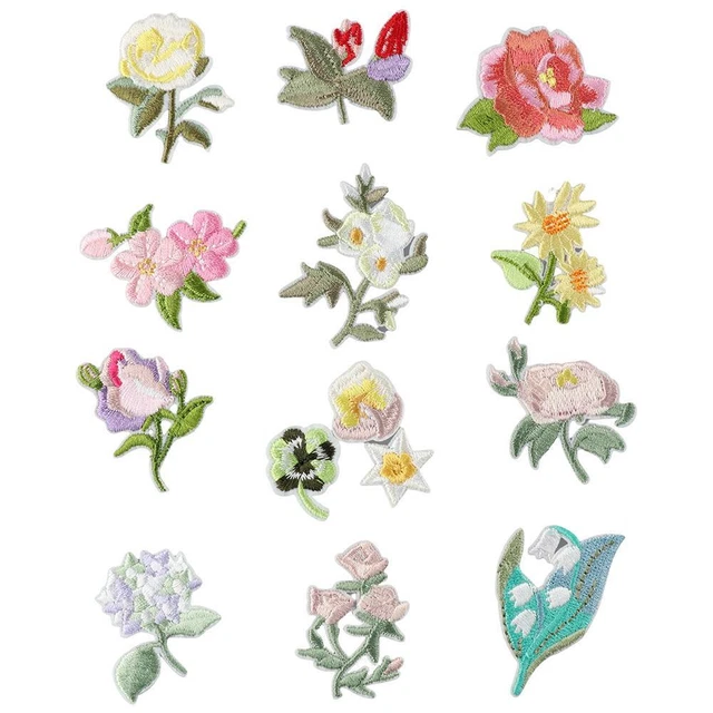 MINI FLEURS PATCHS de fleurs Patch Fleur de fer sur les patchs Veste EUR 7,42 - PicClick FR