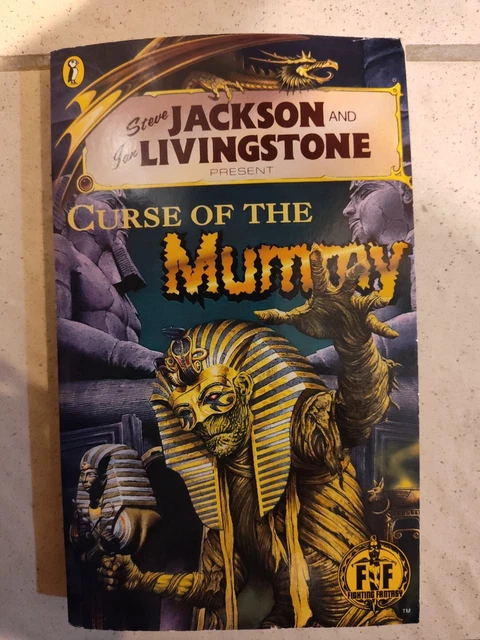 CURSE OF THE MUMMY - Fighting Fantasy 59 - green, dragon, 1st Edition ...