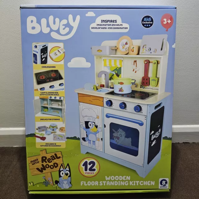 BLUEY WOODEN 12 Piece Freestanding Kitchen Lights And Sound Brand New ...