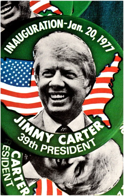 JIMMY CARTER INAUGURATION Buttons Jan. 20th 1977 39th President Chrome ...