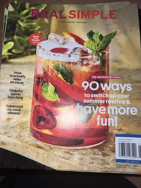 REAL SIMPLE MAGAZINE - July / August 2024 - The Adventure Issue £2.28 ...