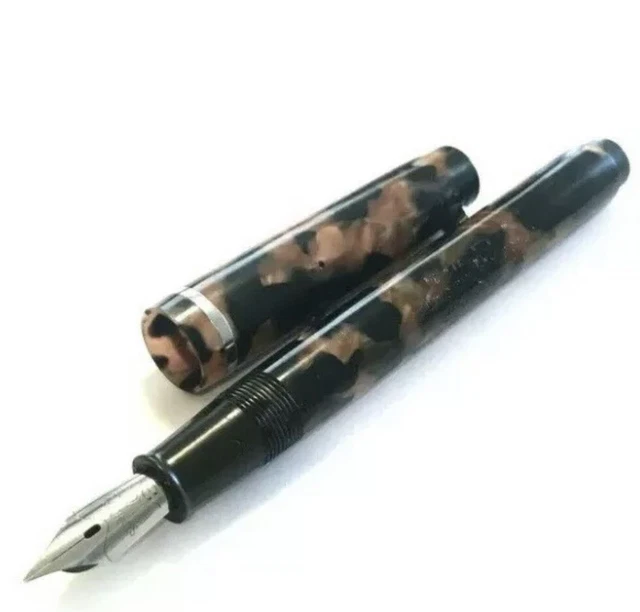 VINTAGE 1940’S FOUNTAIN Pen PILOT Celluloid Marbled, Excellent, made in ...