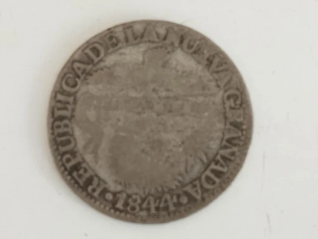 RARE COIN SILVER 666 Silver 666 2 Reales 1844 Colombia Bogota Read £67. ...