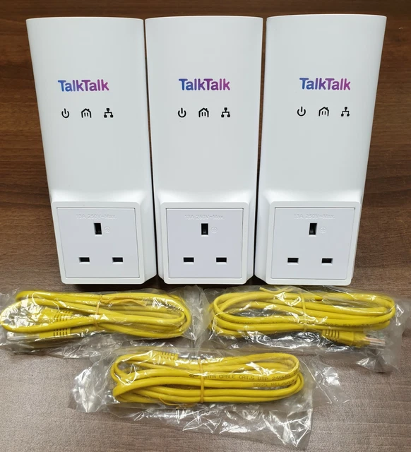 3 X D-LINK POWERLINE ADAPTERS, TalkTalk, BT, Sky, DHP-P326AV 200Mbps ...