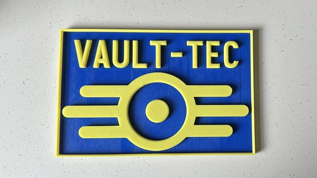 VAULT TEC FALLOUT Inspired - 3D Printed Sign Stand £7.99 - PicClick UK