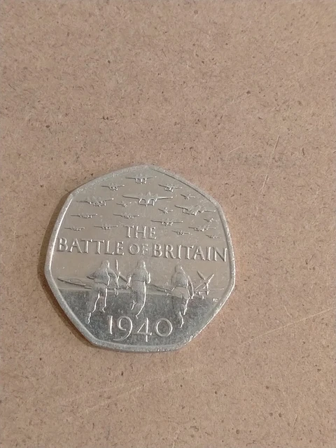 THE BATTLE OF Britain 1940. Commemorative 50p Coin 2015. 75th ...