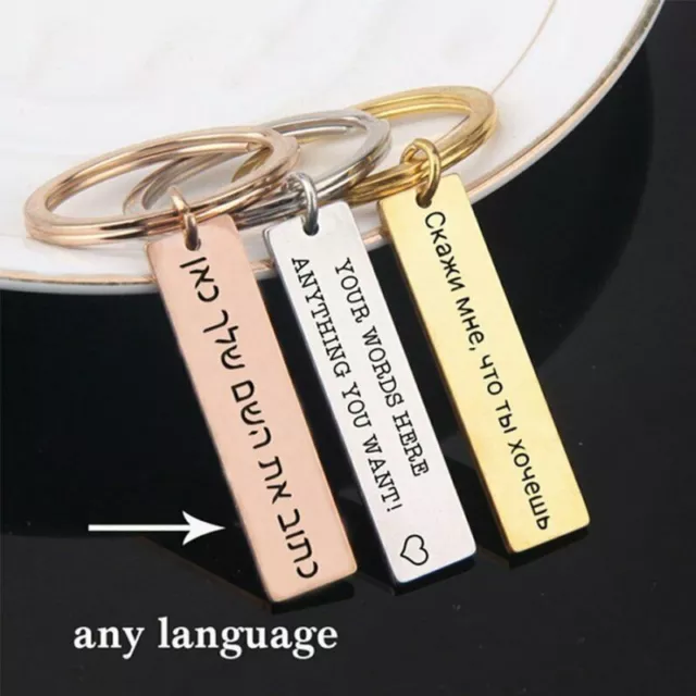 STAINLESS STEEL CUSTOM Letter Name Key Chain Personalized Engraved ... STAINLESS STEEL CUSTOM Letter Name Key Chain Personalized Engraved ...