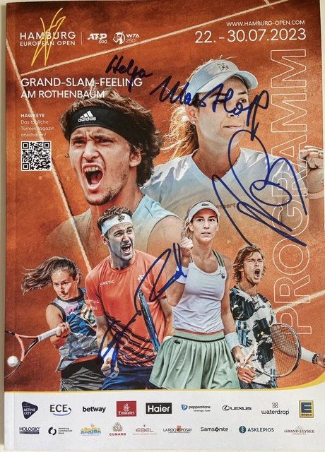 CASPAR RUUD H.MASTHOFF Petkovic 3x signé tennis autographe signature ...