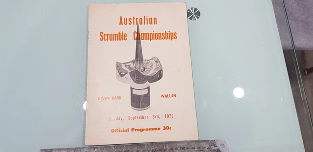 SEPT. 3RD 1972 Australan Scrmble Official Programme Owen Park Wallan ...