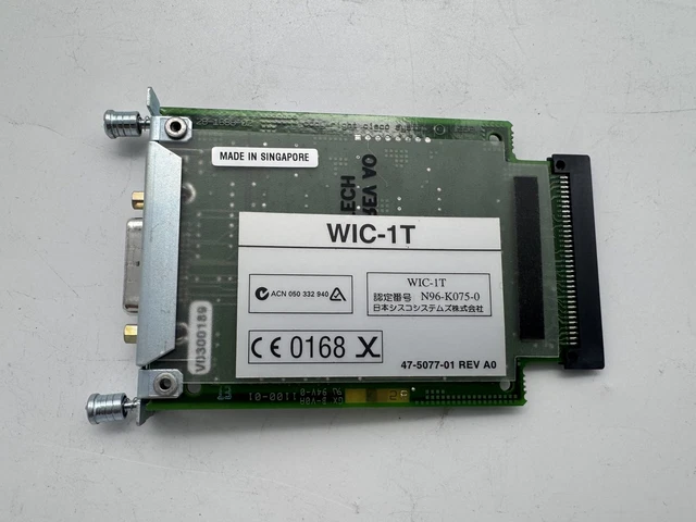 CISCO SERIES INTERFACE Card wic-1t 47-5077-01 Rev a0 $91.84 - PicClick CA