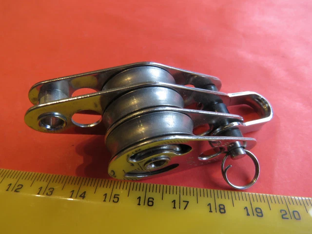 ISP HIGH TENSION 25mm Ball Race Triple Block with Becket for wire or ...