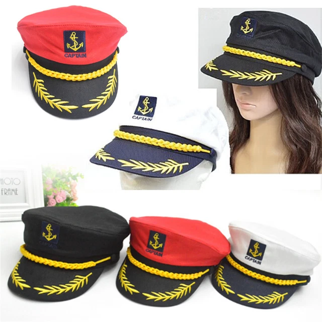 ADULTS OUTDOOR COTTON Sailor Ship Boat Captain Hat Navy Marins Admiral ...