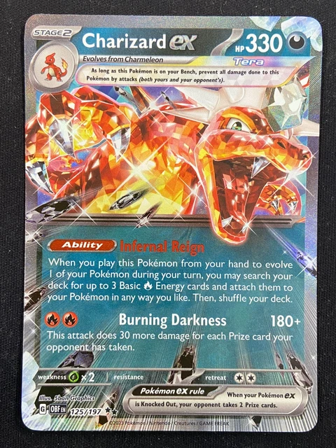 CHARIZARD EX - 125/197 Obsidian Flames (Pokemon) Half Art Double Rare £ ...