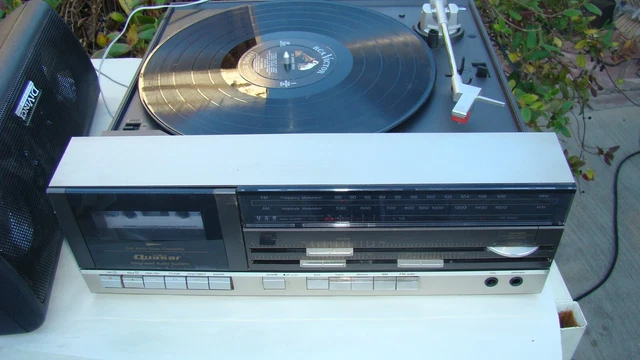 VINTAGE QUASAR INTEGRATED Audio System CS7030,Turntable, Cassette ...