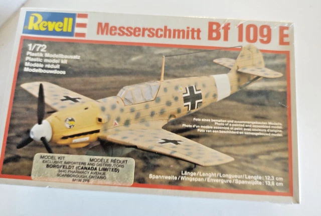 AIRPLANE MODEL KIT 1:72 Revell Messerschmitt Bf 109 E Sealed Box $27.00 ...