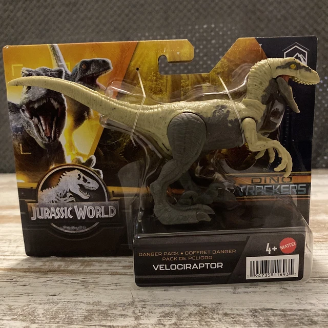 JURASSIC WORLD VELOCIRAPTOR Danger Pack Dino Trackers Dinosaur Figure ...