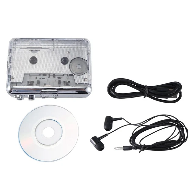 LECTEUR DE CASSETTES Portable USB Capture Tape To MP3 Audio Music ...