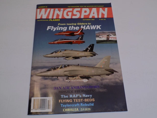WINGSPAN MAGAZINE PLANE Oct 1992 Flying Hawk RAF Navy Test Beds ...