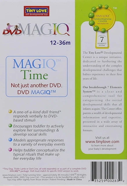 TINY LOVE DVD Magiq Time 12-36M Developmental Media Toys $66.49 ...
