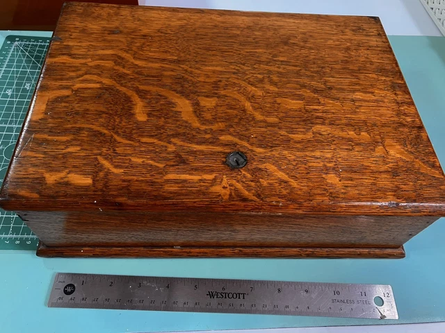 VINTAGE ANTIQUE OAK Box With Internal Tray. £26.68 - PicClick UK