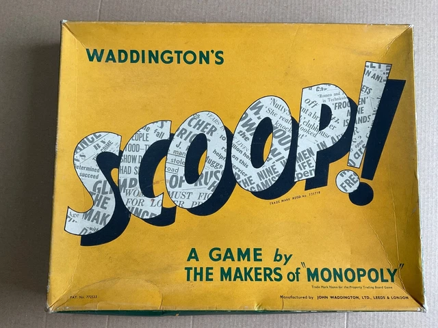 VINTAGE 1950S WADDINGTON'S Scoop News Board Game Waddingtons Rare ...
