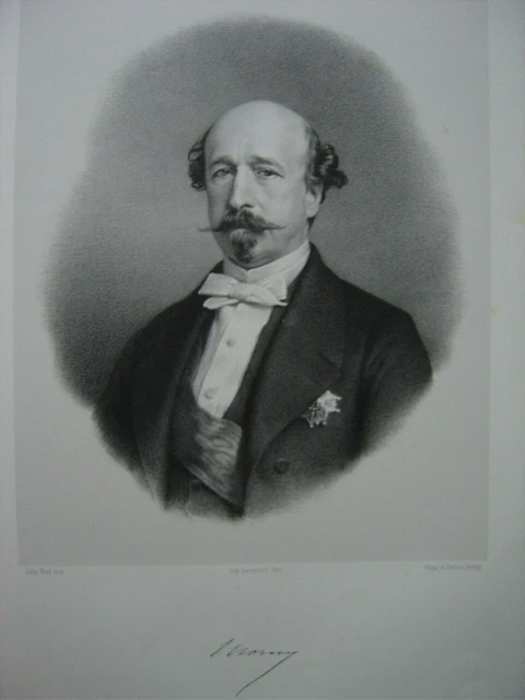 PORTRAIT DE CHARLES Auguste Louis Joseph Comte de MORNY Lithographie ...