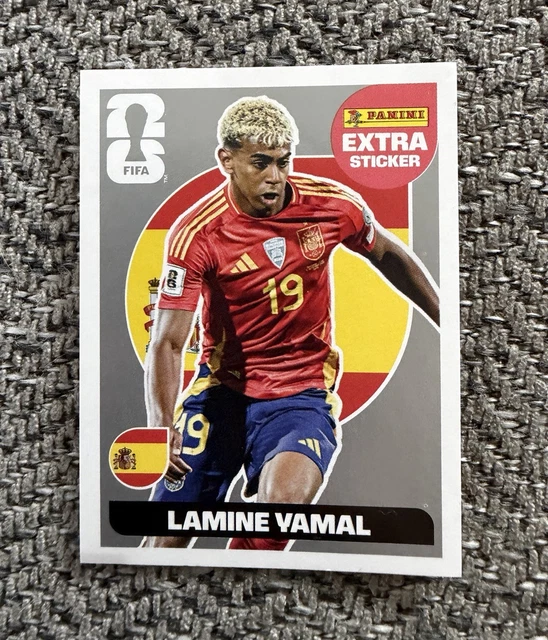 PANINI FIFA WORLD Cup 2026 Extra Sticker - Lamine Yamal Spain Player ...