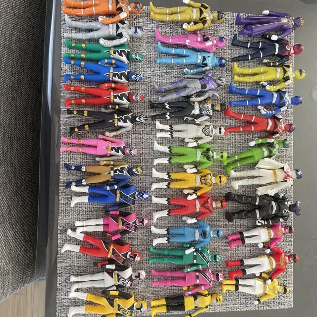 FIGURINE EN VINYLE souple Mighty Morphin Power Rangers 37p set Bundle ...