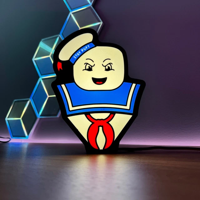 STAY PUFT MARSHMALLOW Man Ghostbusters Logo LED Lightbox | Mains ...