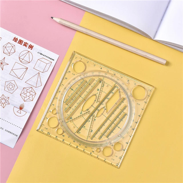 ROTATING DRAWING TEMPLATE Art Design Geometry Circle Drafting Measuring ...