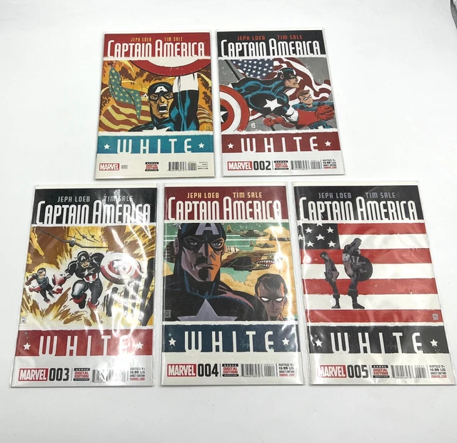 CAPTAIN AMERICA COMIC White Issue Set MARVEL TIM SALE JEPH LOEB 2015 ...