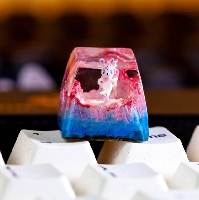 SYLVEON POKEMON KEYCAP, Custom pokemon resin keycap, Handmade Pokemon ...