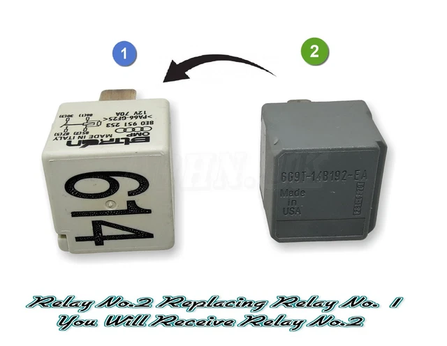 AUDI 4-PIN WHITE Relay 614 (Replacement) Glow Plug Fuel Pump 8E0951253 ...