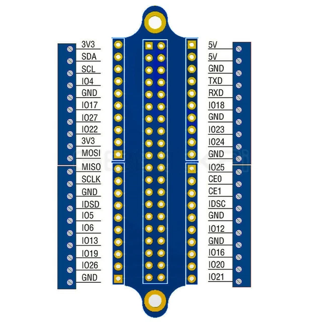 GPIO TERMINAL EXPANSION Circuit Board For Raspberry Pi 4B/3B+/3B/2B ...