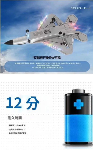 2 BATTERIES F22 Fighter Plane Mode 1 Transmitter 4Ch 3D/6G Gyro Rc ...
