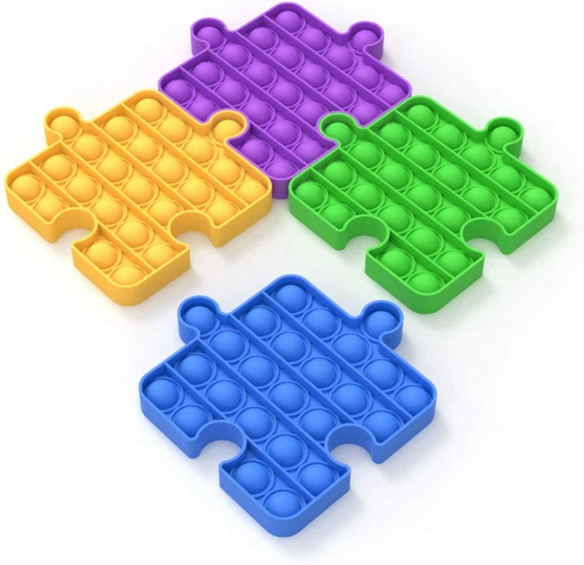 4ER-SET POPIT PUSH it Fidget Toy Anti Stress Kinder Spielzeug Bubble ...