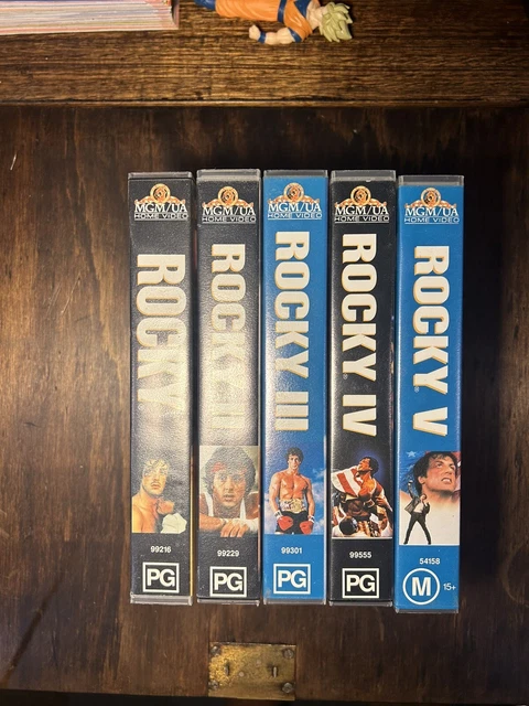 VINTAGE VHS VIDEO Rocky 1-5 Movie MGM Sylvester Stallone $25.00 ...