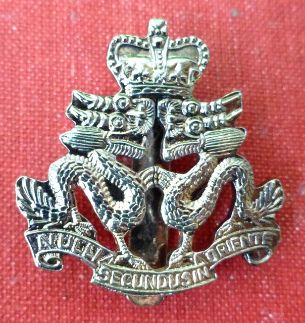 BRITISH COLONIAL ROYAL Hong Kong Regiment China Dragon Officer Cap ...