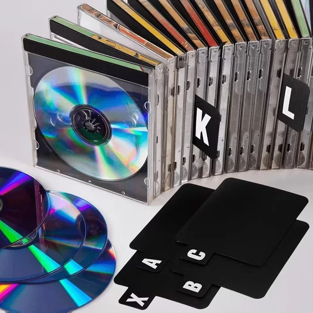 26PCS CD/DVD/VINYL RECORD Organizer Dividers A-Z Alphabet File Storage ...