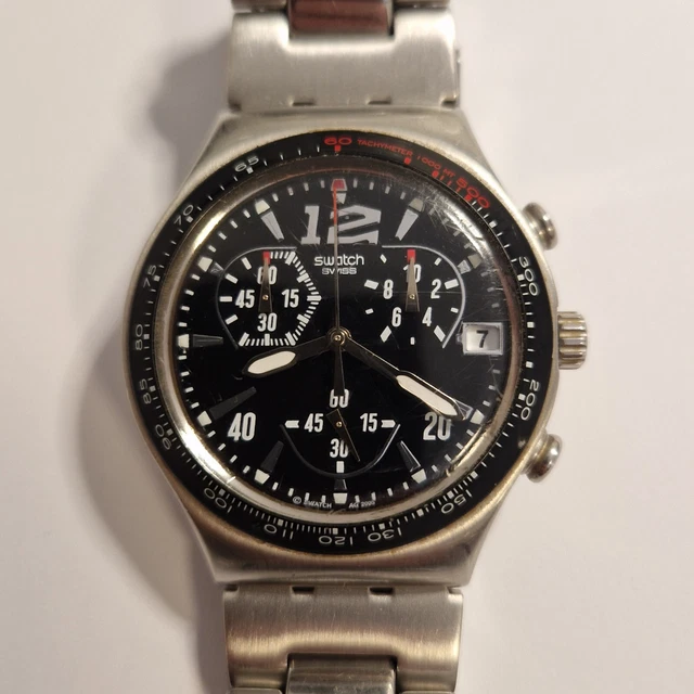 SWATCH IRONY CHRONO Orologio UPPER STEEL YCS470G Cronografo AG 2005 ...